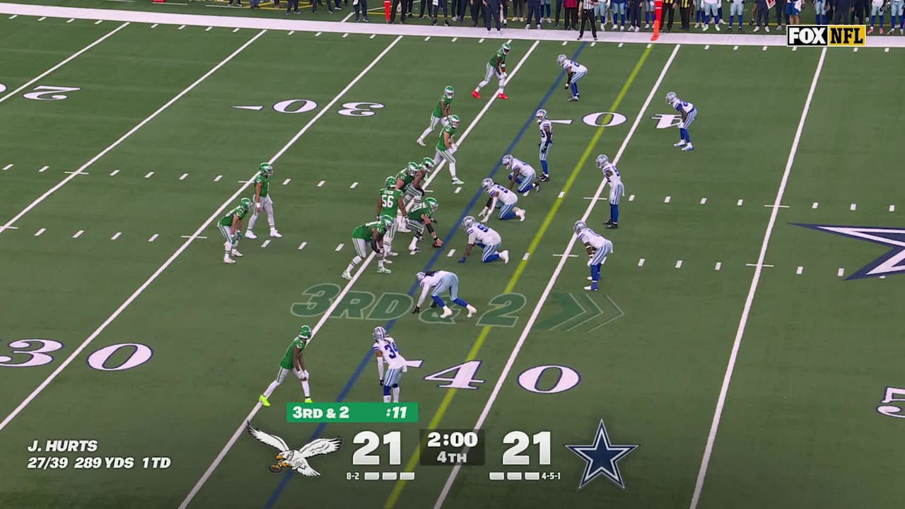 Odighizuwa's 13-yard sack vs. Hurts forces Eagles into punt formation in crunch time