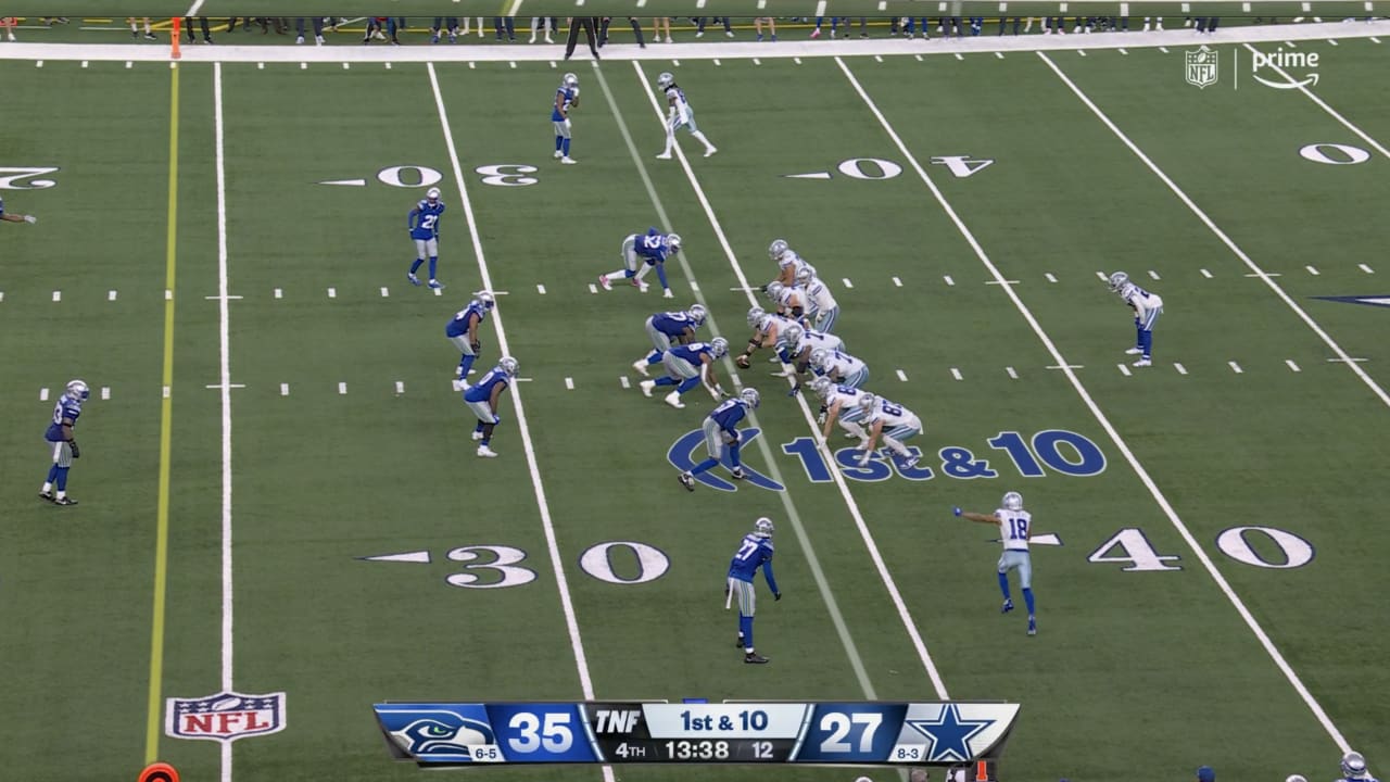 Dak Prescott Shrugs off Sack on 17-yard Completion