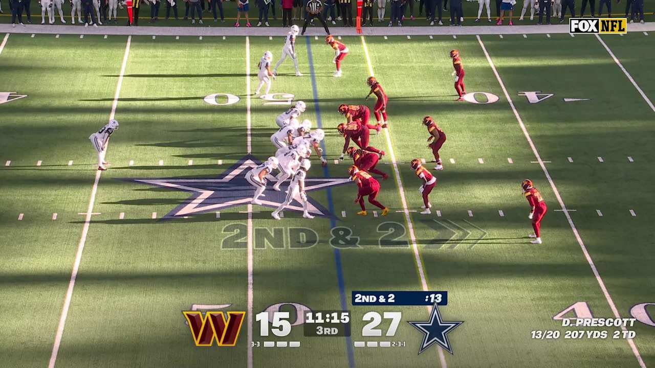 Javonte Williams' nifty jump cut sparks 17-yard burst to the outside