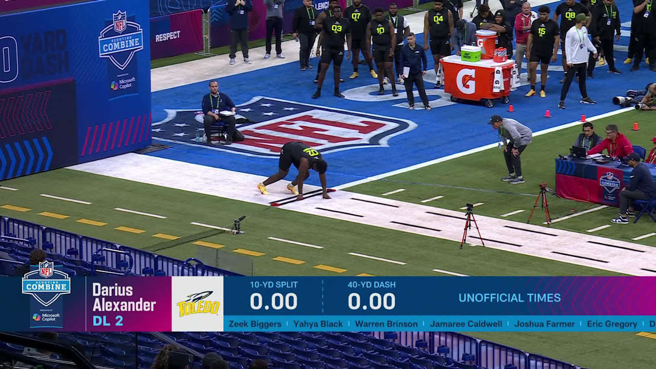 Darius Alexander runs 40-yard dash at 2025 combine