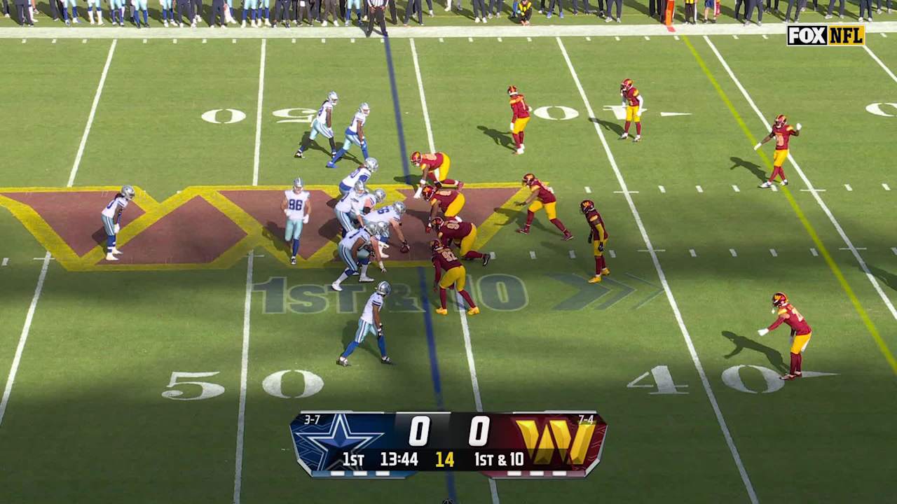 Luke Schoonmaker's 21-yd catch and run off of play-action pass