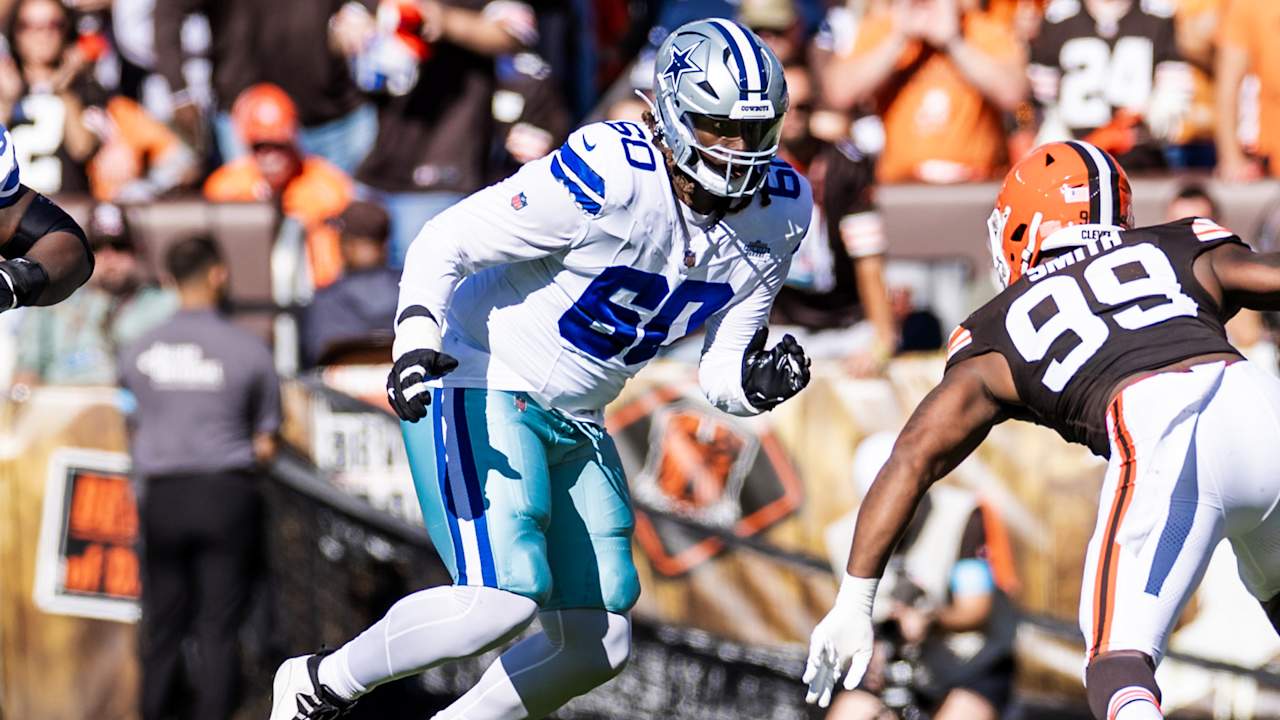 Tyler Guyton is his own 'biggest critic', showing improvement in rookie ...