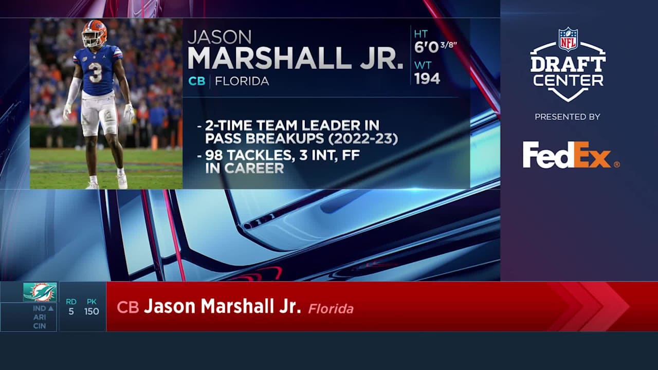 Dolphins select Jason Marshall Jr. with No. 150 pick in 2025 draft