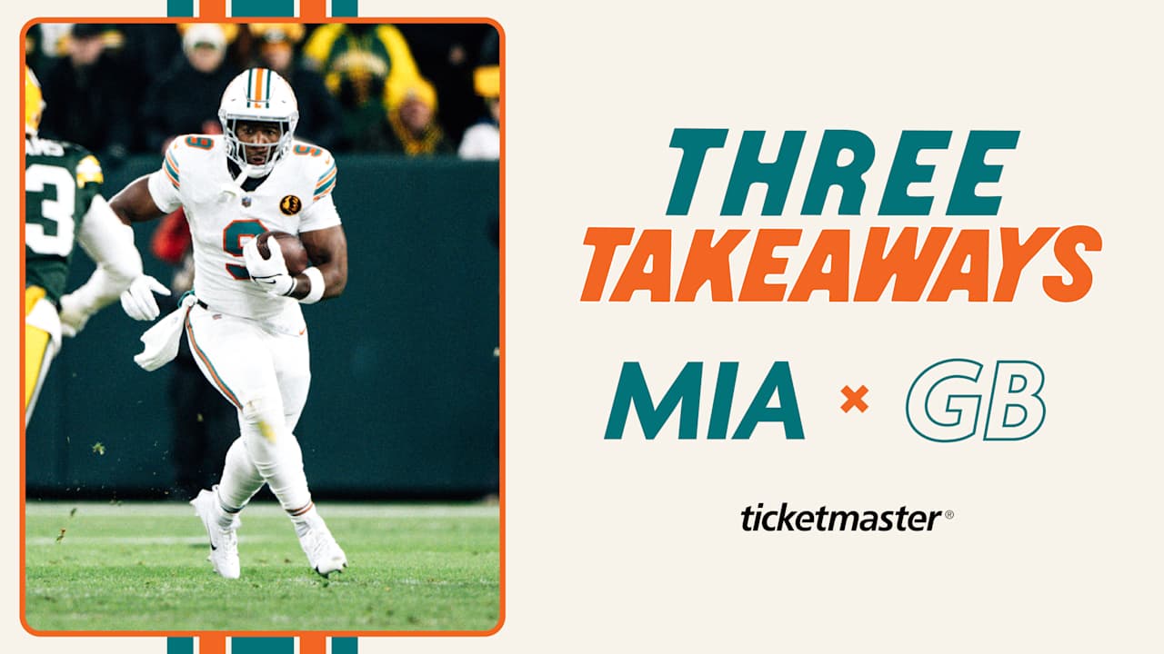 Three Takeaways: Dolphins Win Streak Ends in 30-17 Loss to Packers