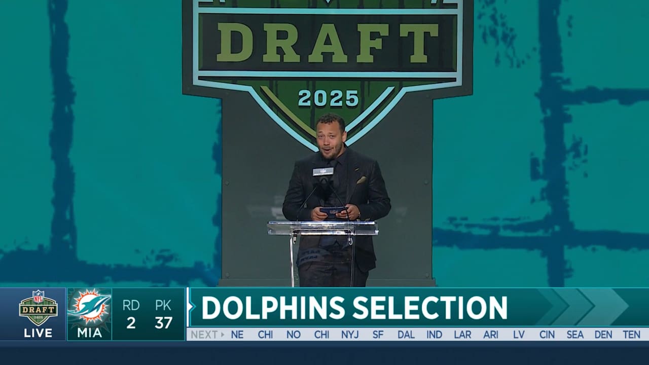 Dolphins Select Jonah Savaiinaea with No. 37 Pick in 2025 Draft