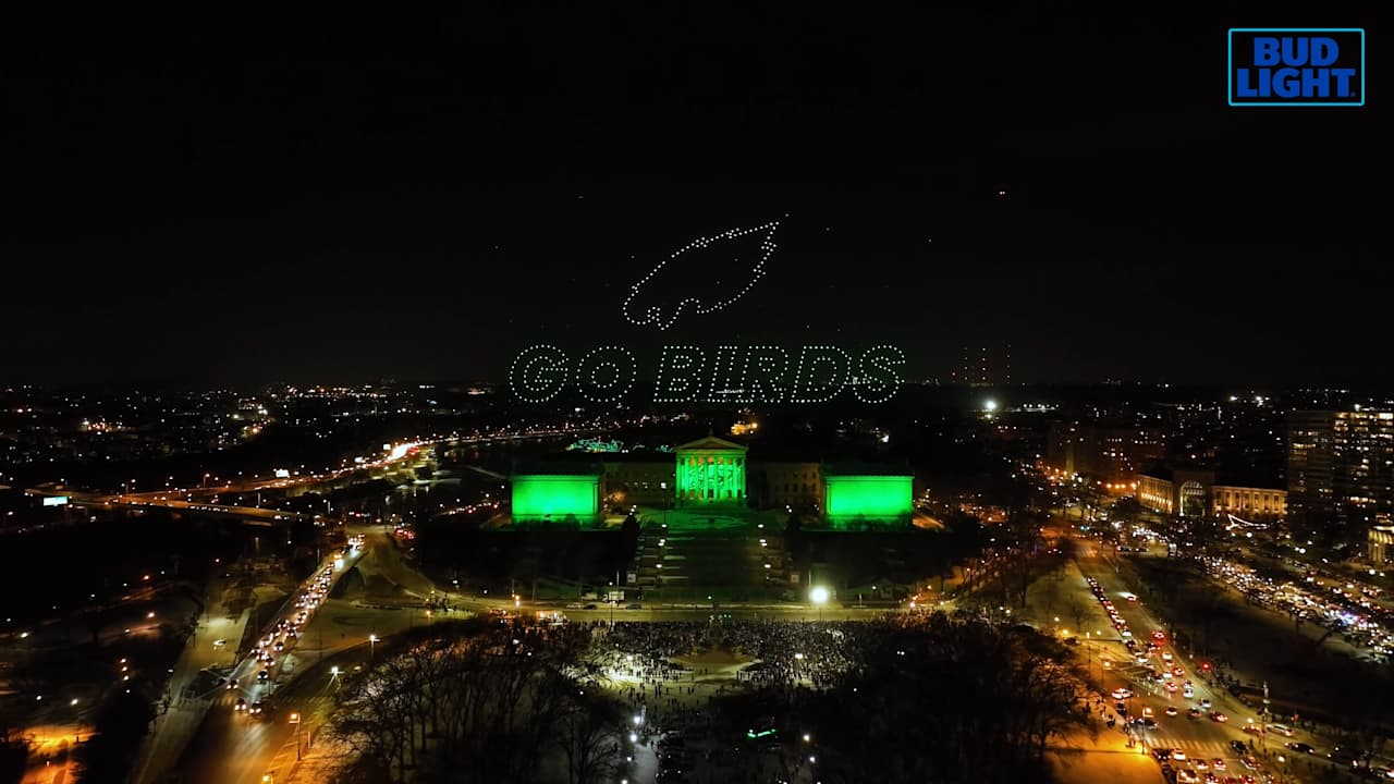 Exclusive Video: Eagles Drone Show presented by Bud Light