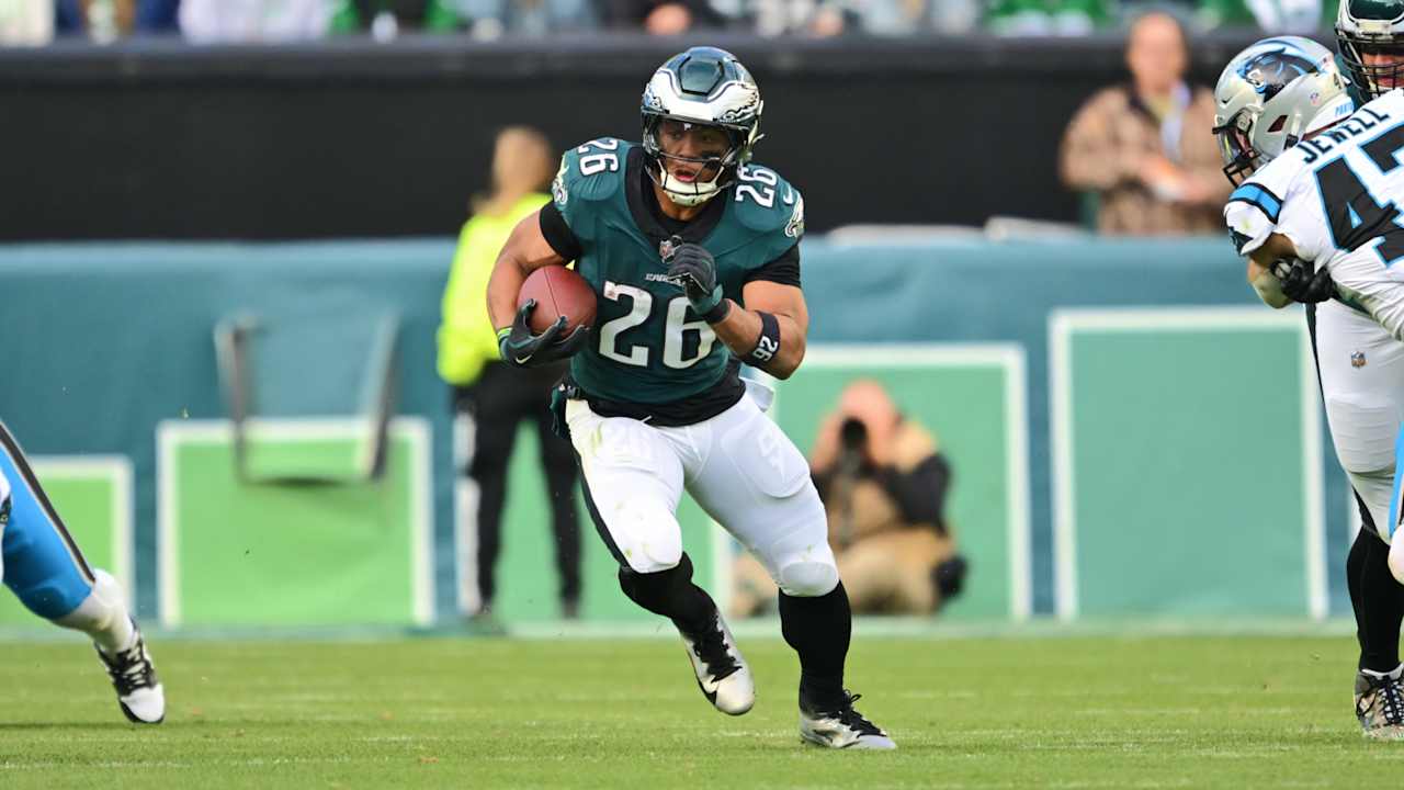 Highlight: Watch Saquon Barkley set the Eagles' single-season rushing ...