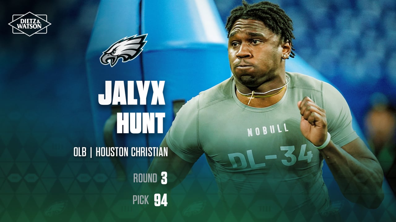 Eagles select OLB Jalyx Hunt with the 94th overall pick
