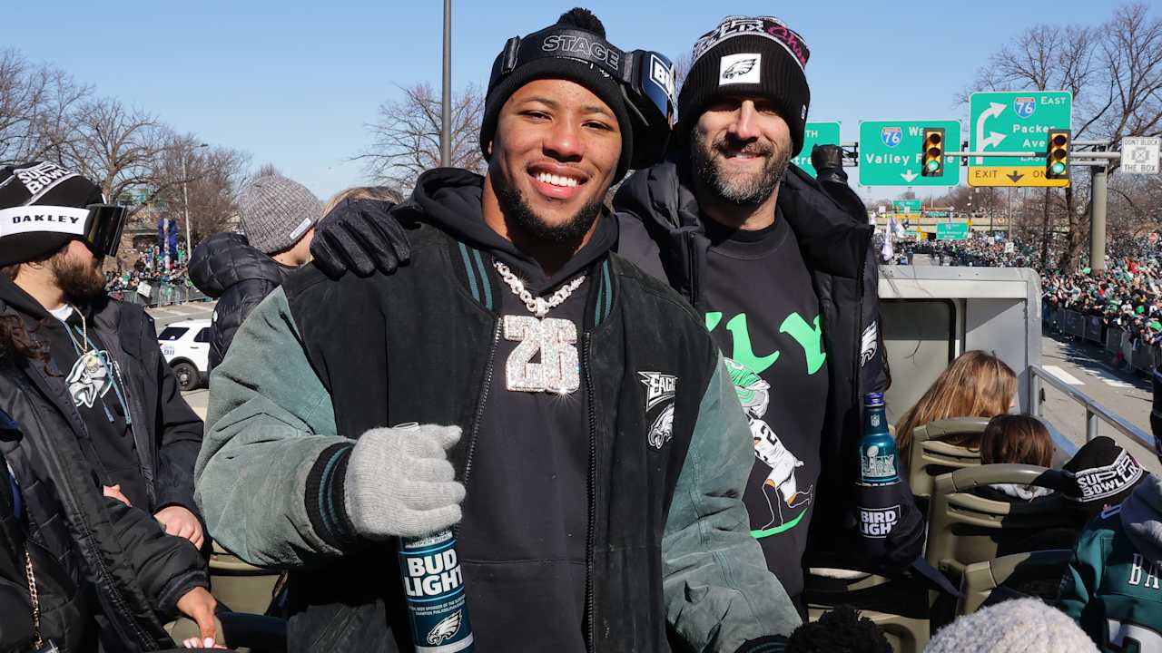 A Bird Light view of the Eagles Championship Parade