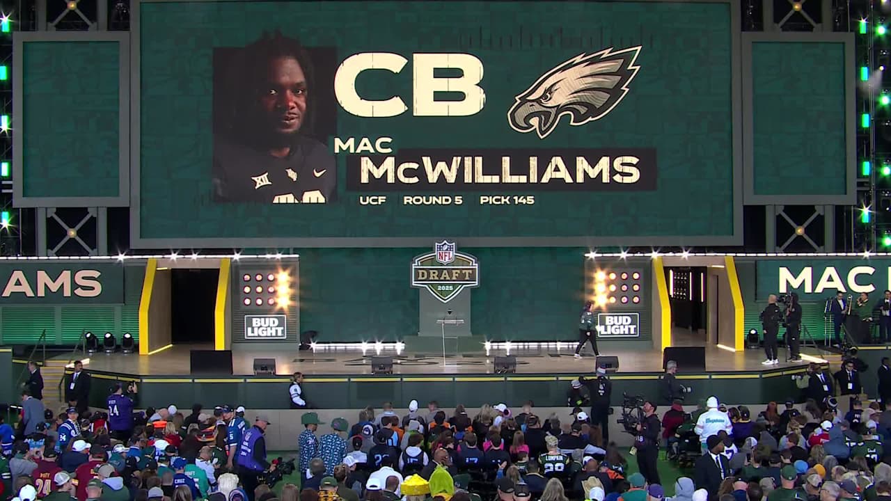 Watch: Eagles draft CB Mac McWilliams
