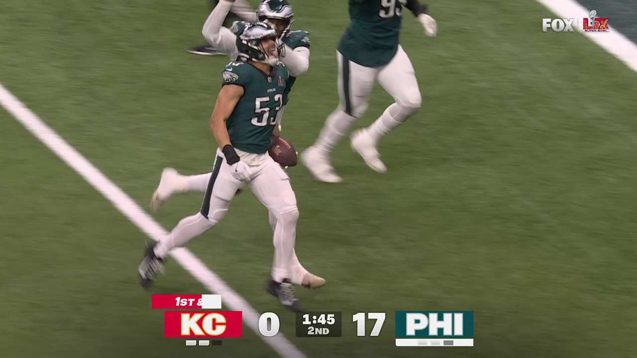 Highlight: Zack Baun intercepts the Patrick Mahomes pass