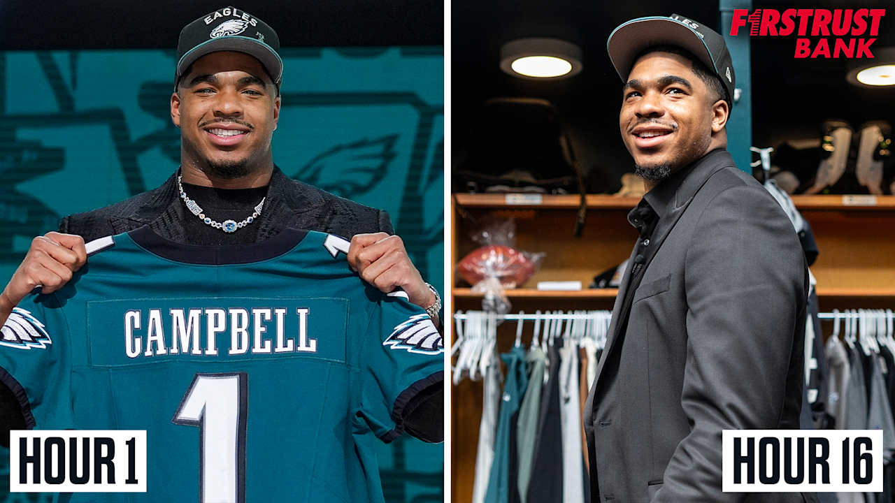 Jihaad Campbell's first 24 hours as an Eagle