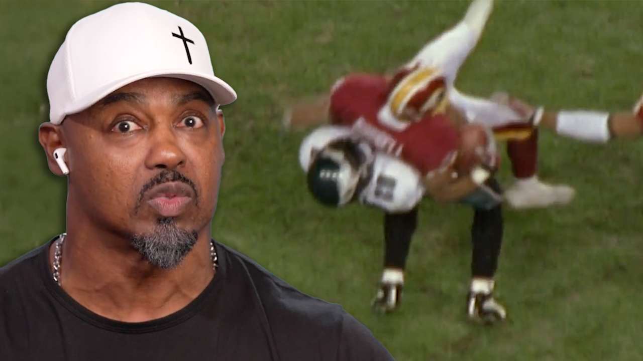 Brian Dawkins reacts to his hardest hits