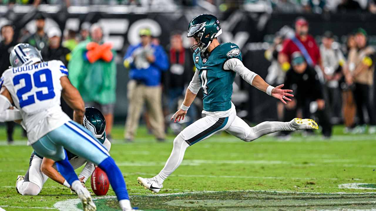 Highlight: Jake Elliott's 58-yard FG boosts Eagles' lead to 24-20
