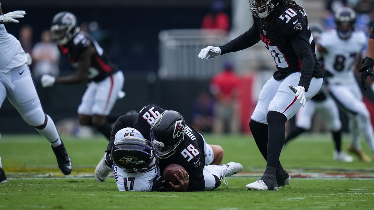 Ruke Orhorhoro plows past Ravens O-Line en route to third-down sack of ...