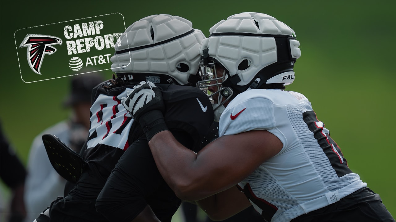 Falcons training camp: Energy is high in first fully padded practice