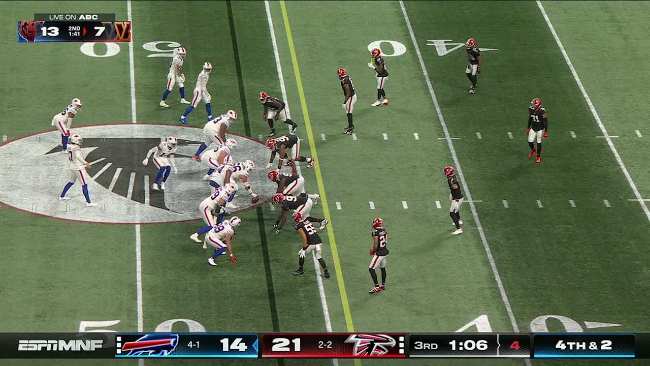 Falcons' defense swarms Josh Allen into underhanded incompletion on ...