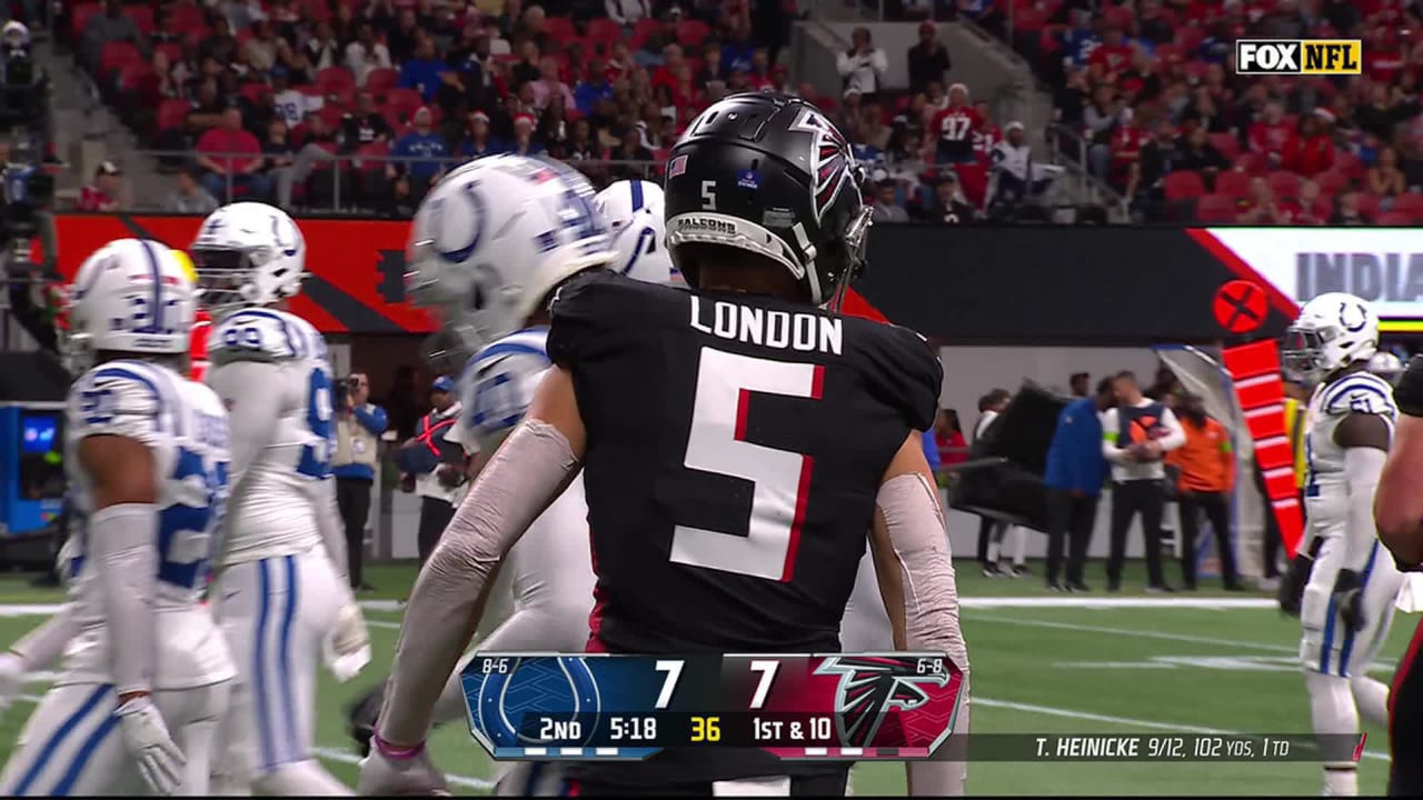 Drake London enters Beast Mode after making his first catch vs. Colts