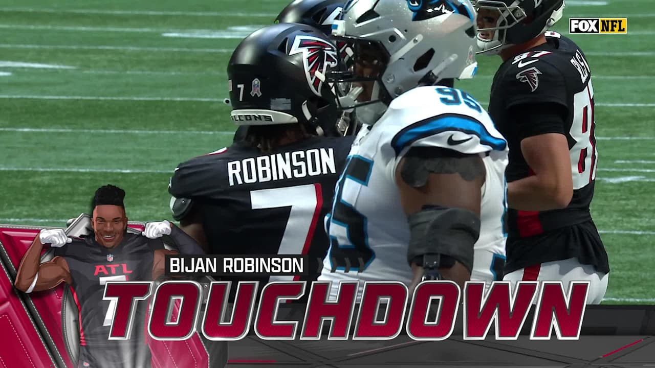 Bijan Robinson's second TD of first half gives Falcons a 13-7 lead vs ...
