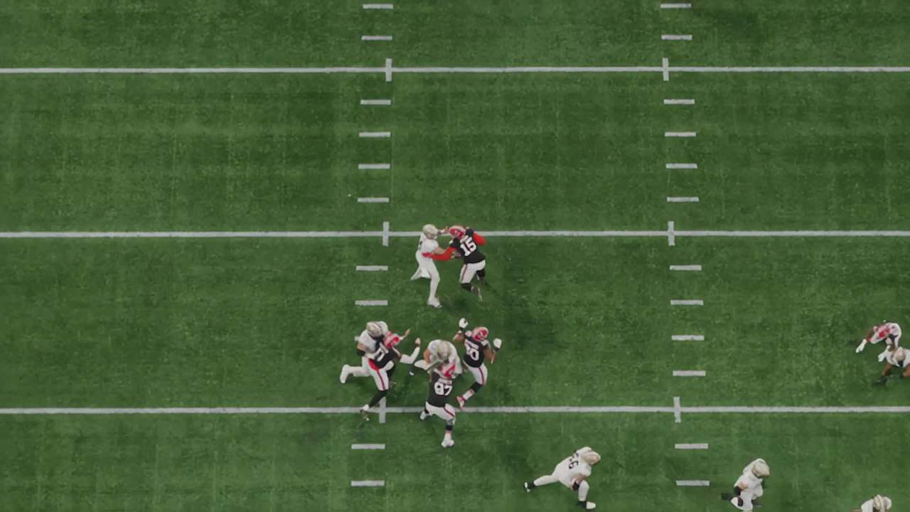 ROOF CAM: Troy Andersen's first pick 6 vs Saints