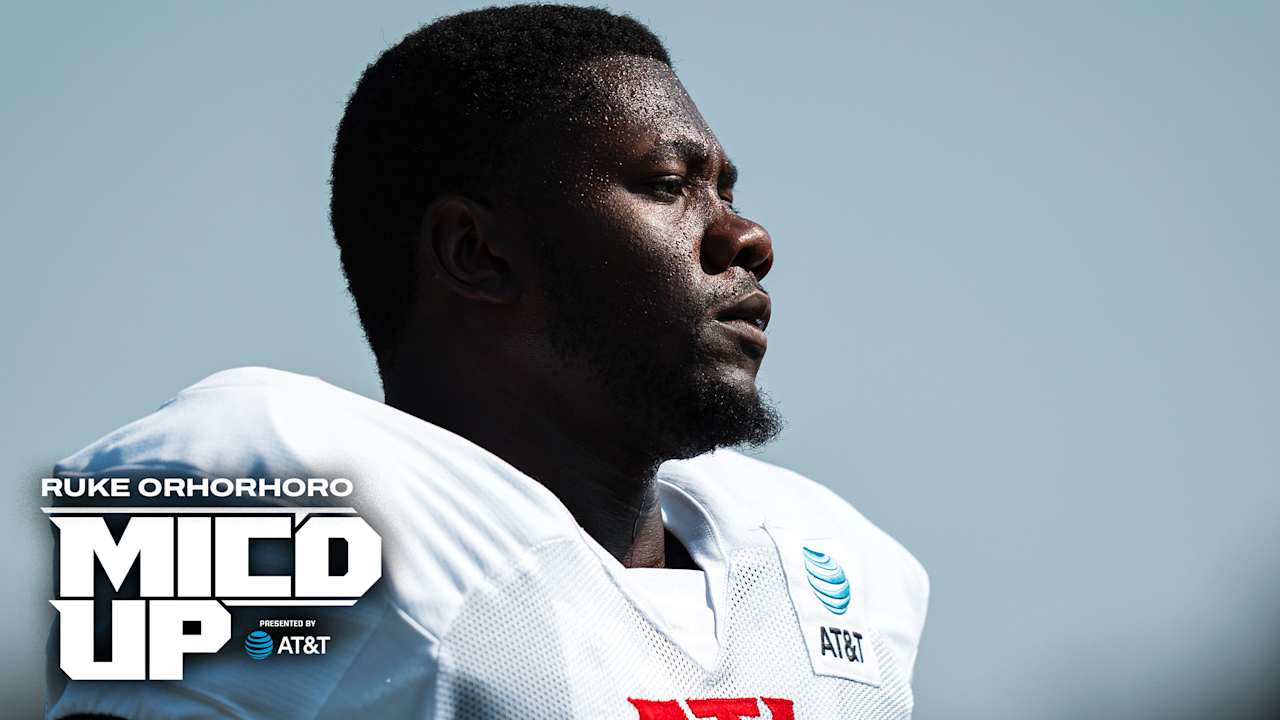 Ruke Orhorhoro is mic'd up at AT&T Training Camp