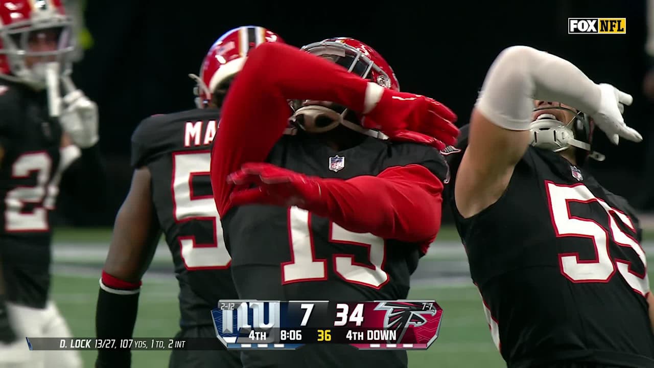 Matthew Judon secures Falcons' third sack of Drew Lock in the game