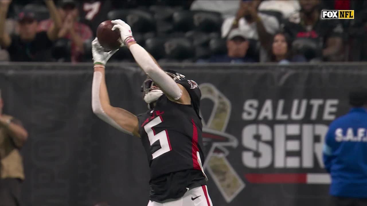 Drake London's high-point catch gets Falcons near red-zone border in ...