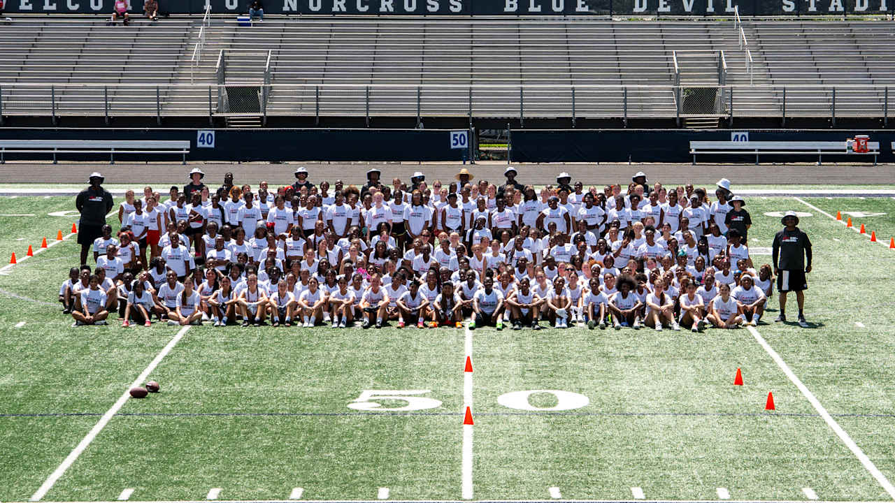 Atlanta Falcons welcome over 200 athletes and 50 coaches to Girls Flag ...