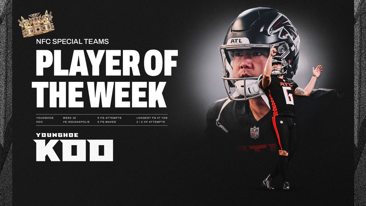 Falcons kicker Younghoe Koo named NFC Special Teams Player of the Week ...