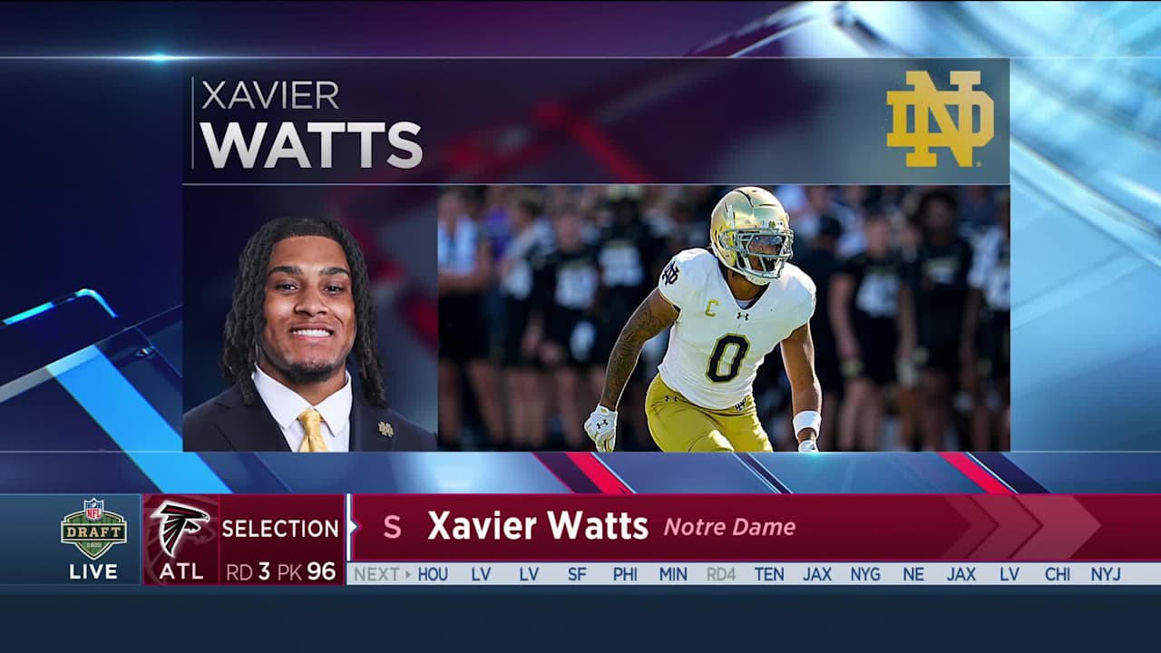 Falcons select Xavier Watts with No. 96 pick in 2025 draft