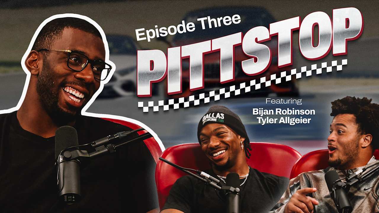 Who is faster? Bijan Robinson & Tyler Allgeier race | PittStop Ep. 3