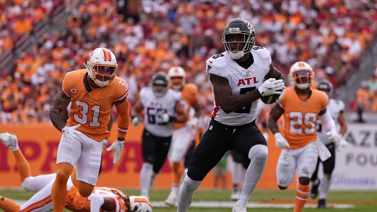 Kyle Pitts with a 49-yard touchdown catch from Kirk Cousins vs. Tampa ...