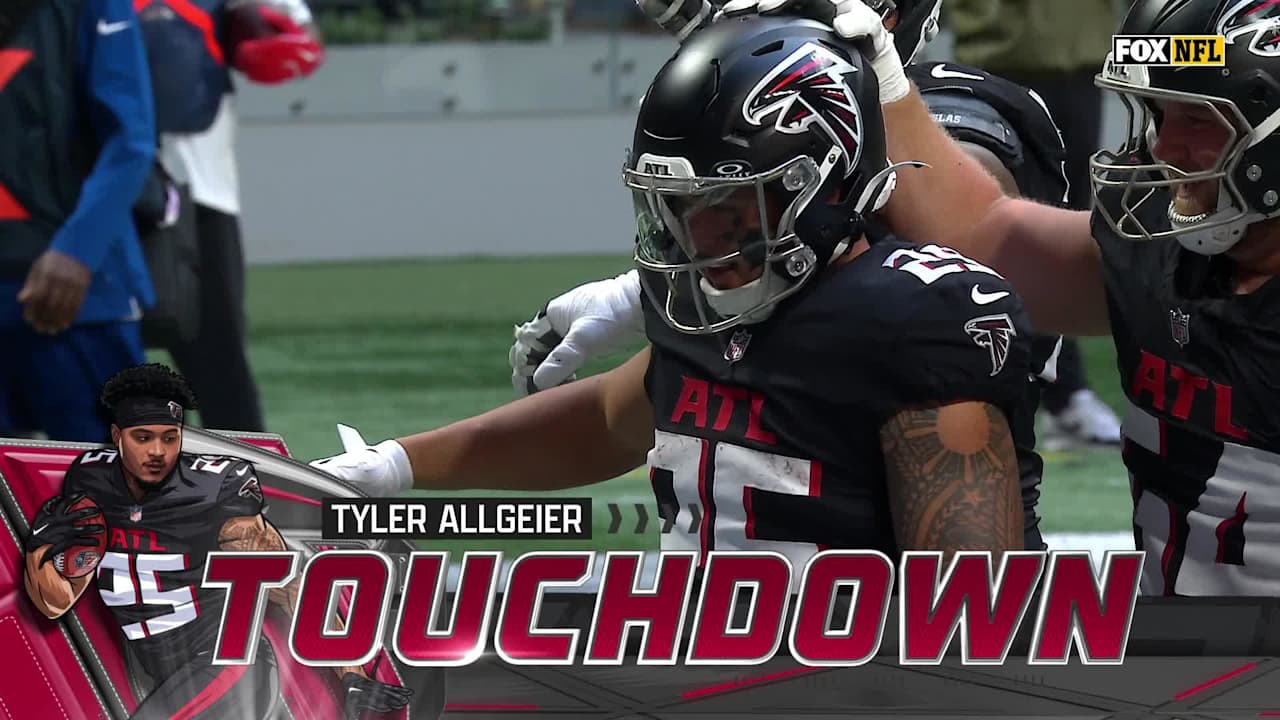 Tyler Allgeier enters bowling-ball mode on TD run vs. Panthers