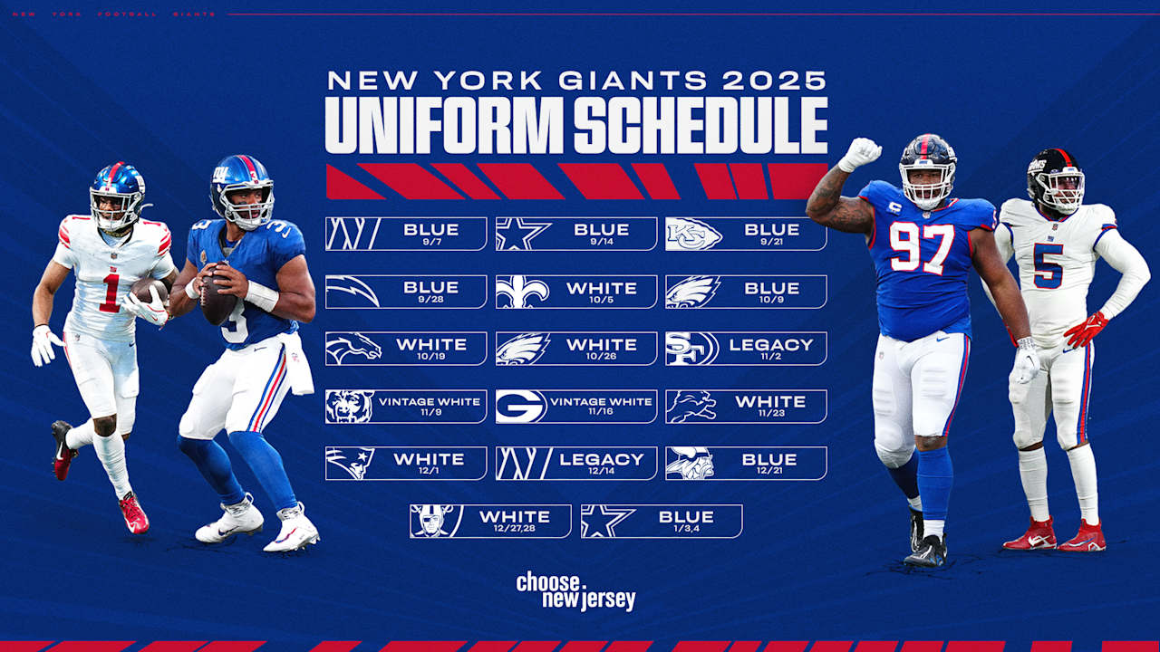 Giants announce 2025 uniform schedule & Legacy Games