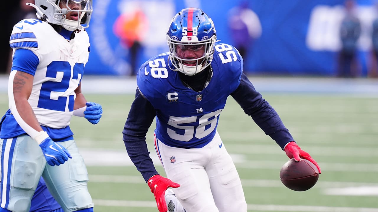 Bobby Okereke intercepts pass from Joe Milton III | Giants vs. Cowboys ...