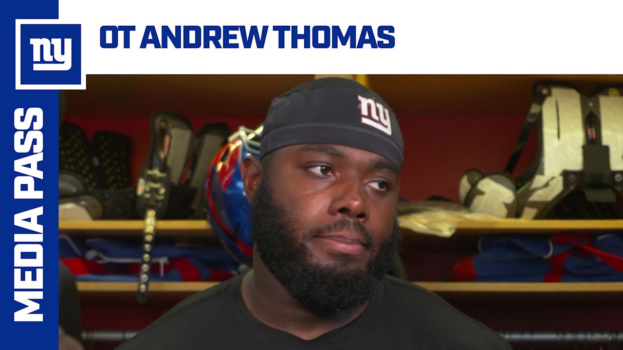 OT Andrew Thomas: 'It's the first game of the year, so we're trying to ...