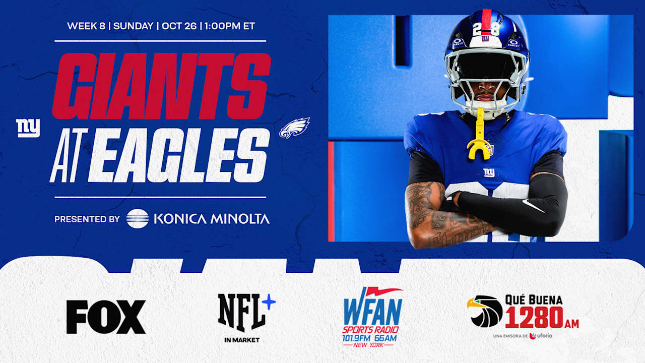 Giants vs. Eagles: How to Watch, Listen & Live Stream Week 8