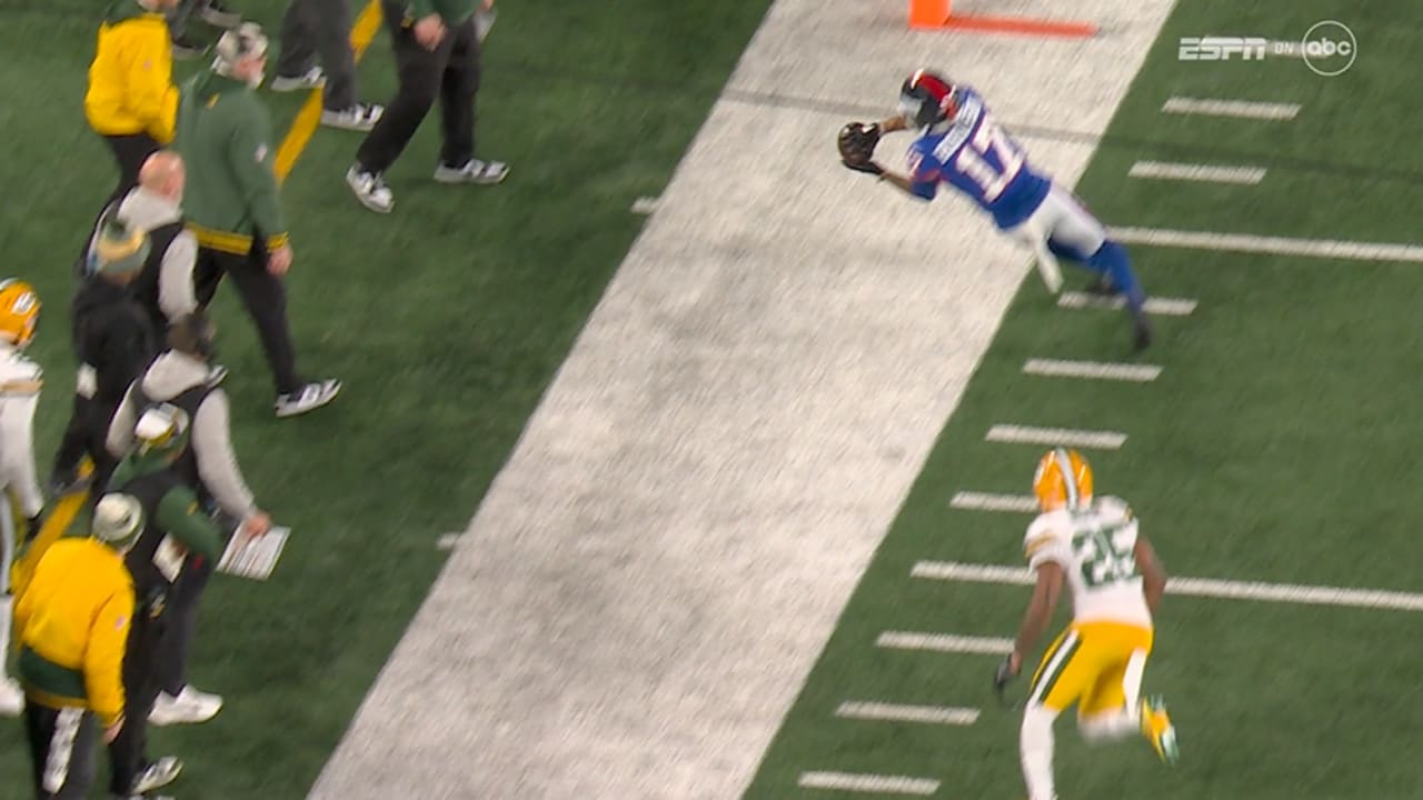 Wan'Dale Robinson makes toe-drag sideline catch | Giants vs. Packers ...