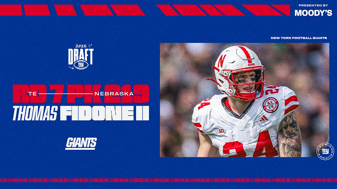 2025 NFL Draft: TE TE Thomas Fidone II, Nebraska, Round 7, Pick 219