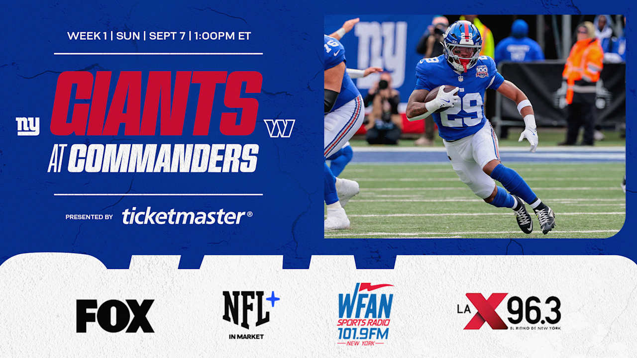 Giants vs. Commanders: How to Watch, Listen & Live Stream Week 1