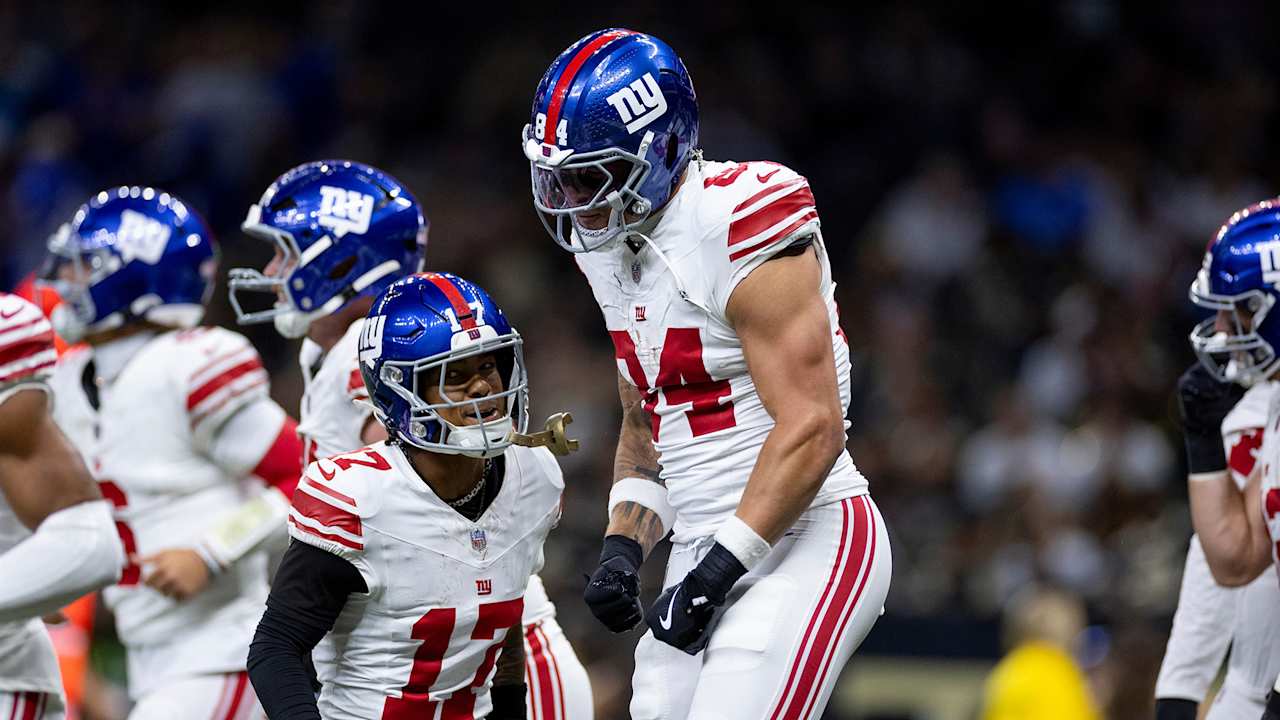 Jaxson Dart finds Theo Johnson for first TD | Giants vs. Saints Highlights