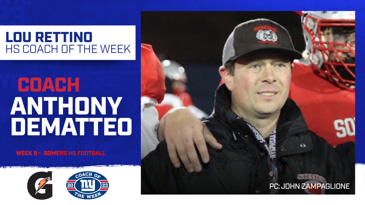 Giants Name Somers' DeMatteo Coach of the Week