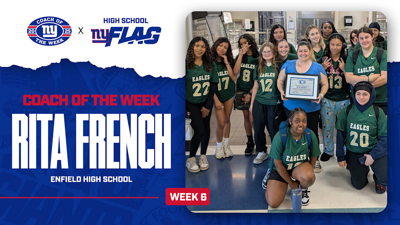 Giants name Enfield's Rita French Flag Football Coach of the Week