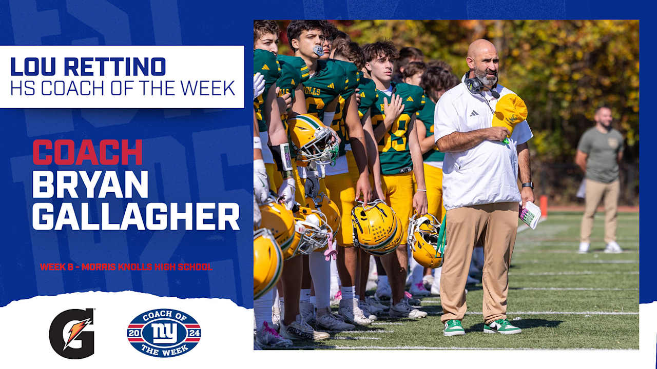 Giants name Morris Knolls' Gallagher Coach of the Week