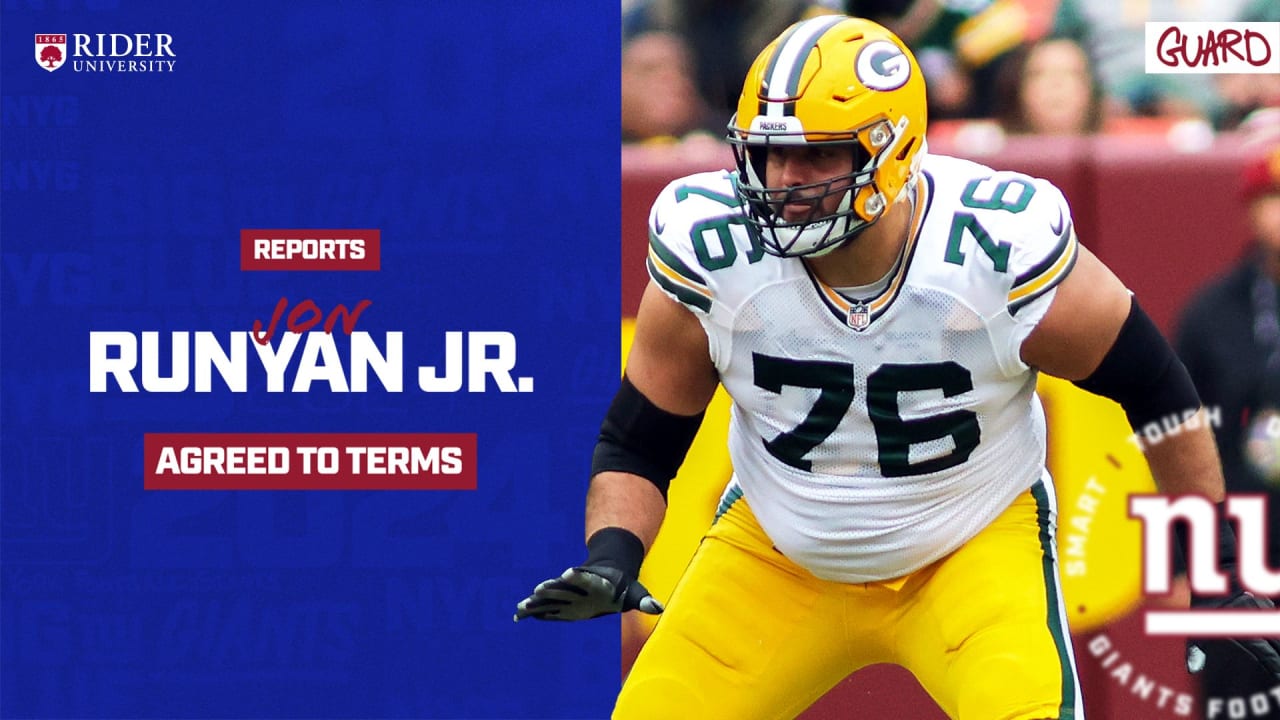 Reports: Giants agree to terms with OL Jon Runyan Jr.