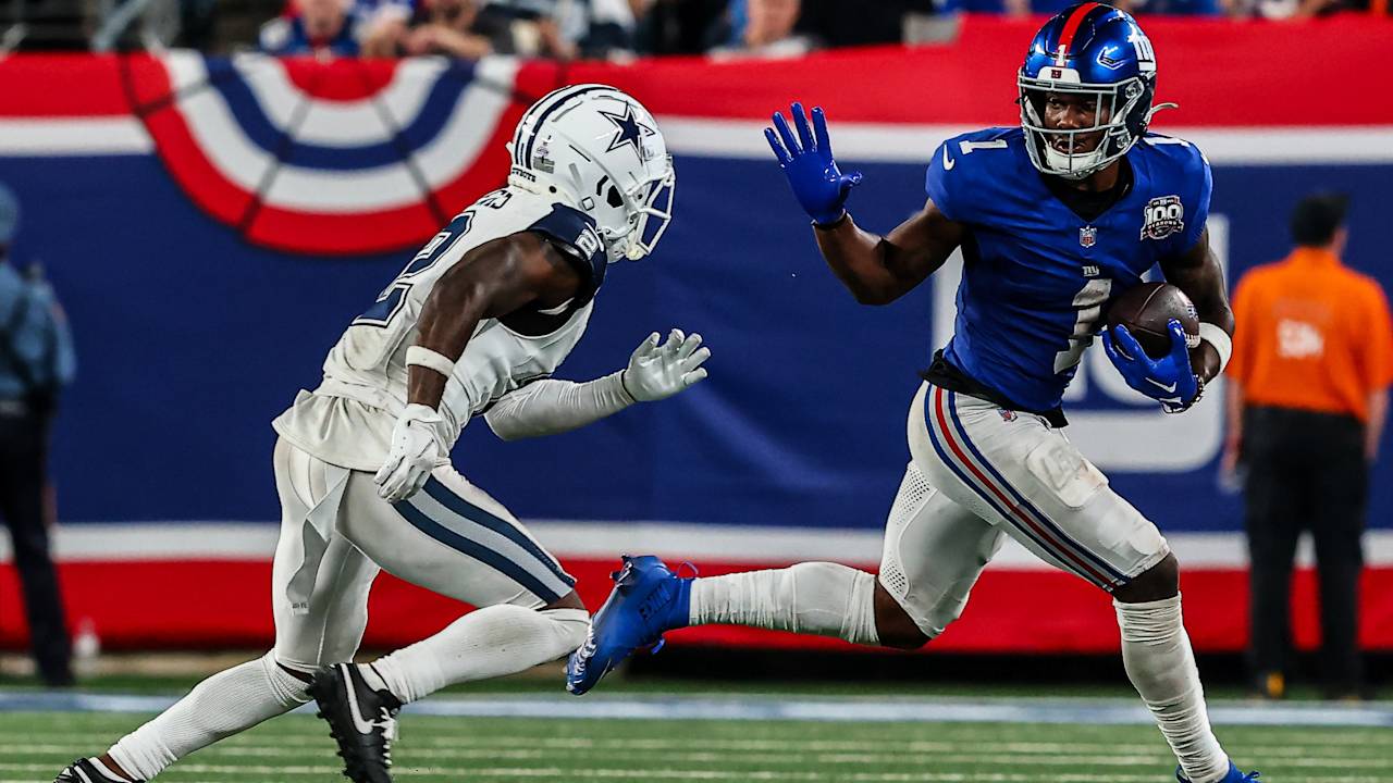 Best of Malik Nabers' 12-catch game vs. Cowboys