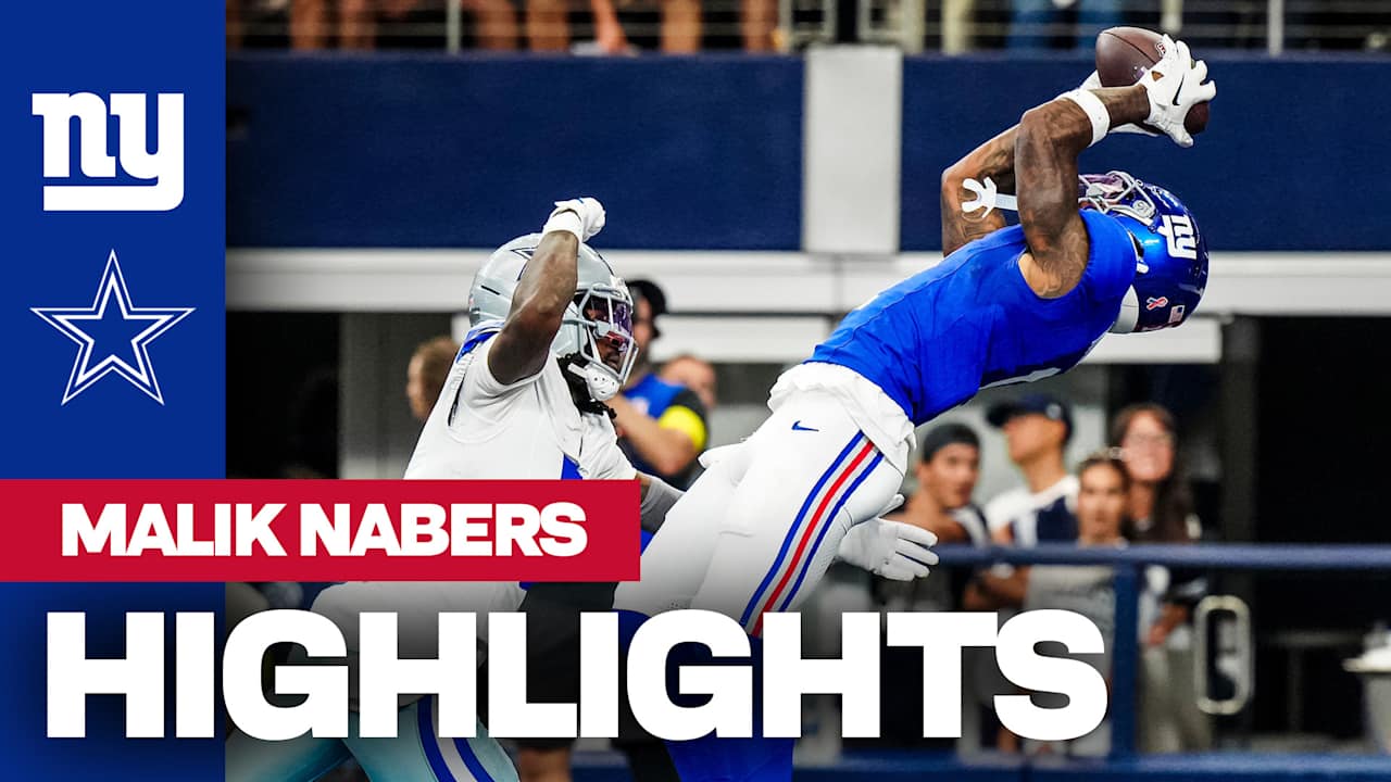 Every catch from Malik Nabers' 2-TD, 167-yard game in Dallas