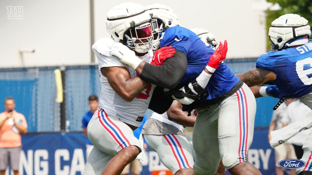 'Set the tone': Giants ramp up physicality with full pads