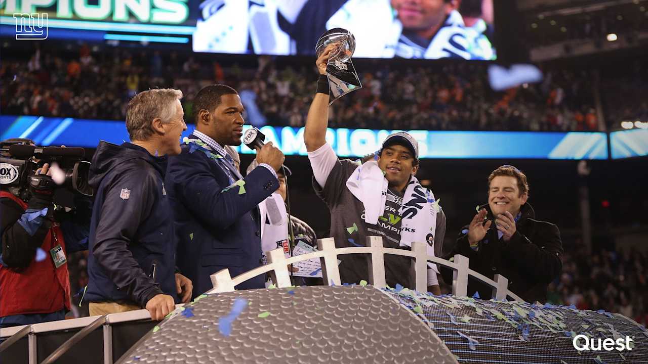 Russell Wilson busca crear más recuerdos gigantes en el MetLife Stadium