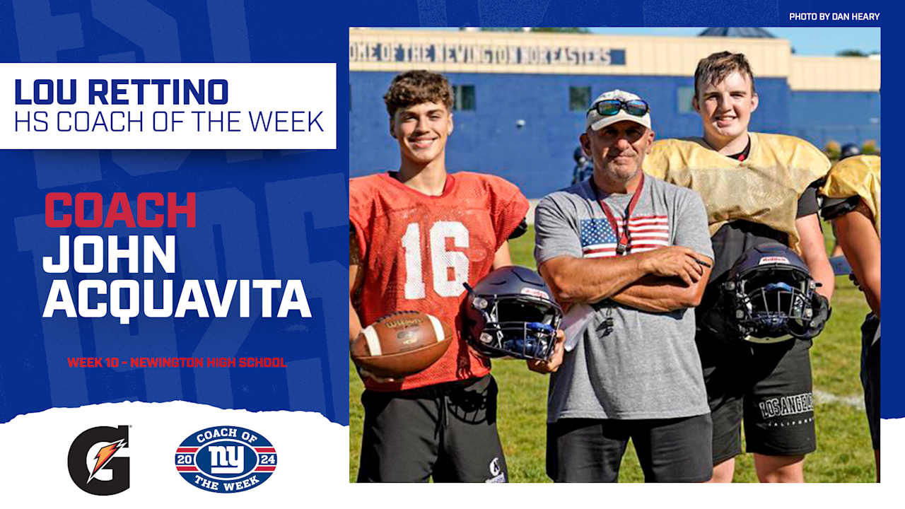 Giants Name Newington's Acquavita Coach of the Week
